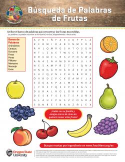 Búsqueda de palabras de frutas | Food Hero